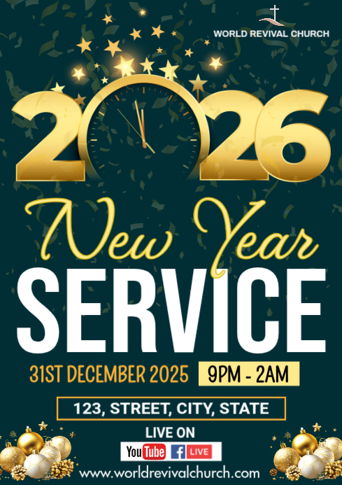 New Year Service Flyer Template | PosterMyWall