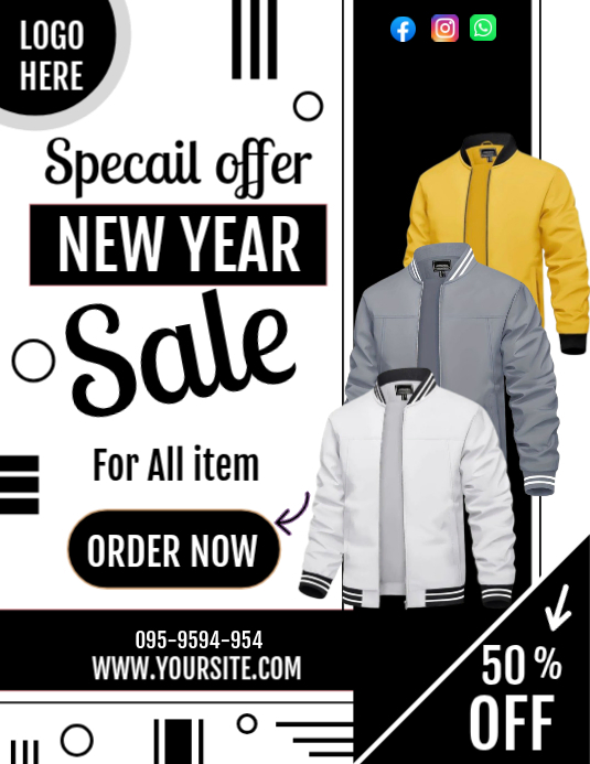 New Year specail jackets sale offer Template | PosterMyWall