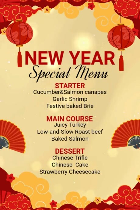 NEW Year Special Menu Template | PosterMyWall