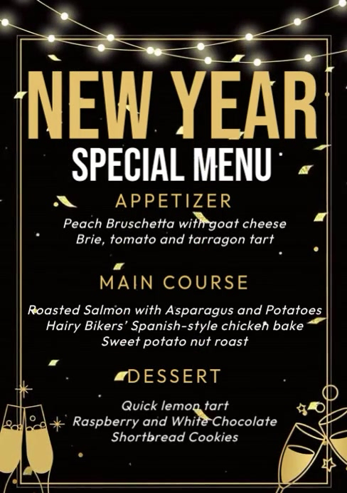 New Year Special Menu Template | PosterMyWall