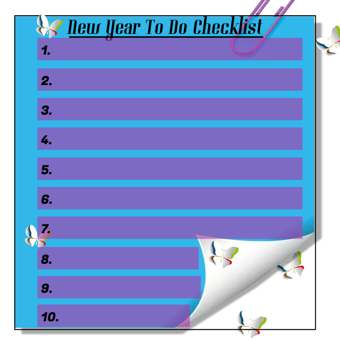 New year to do check list Template | PosterMyWall