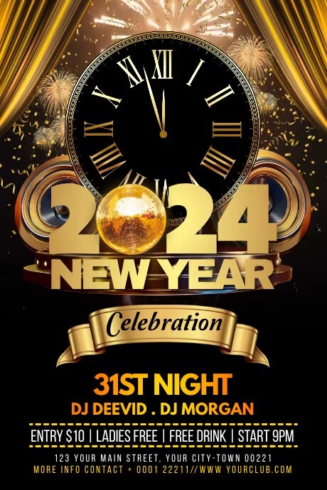 new year video ads flyer Template | PosterMyWall