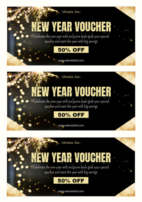 New Year Voucher Template | PosterMyWall