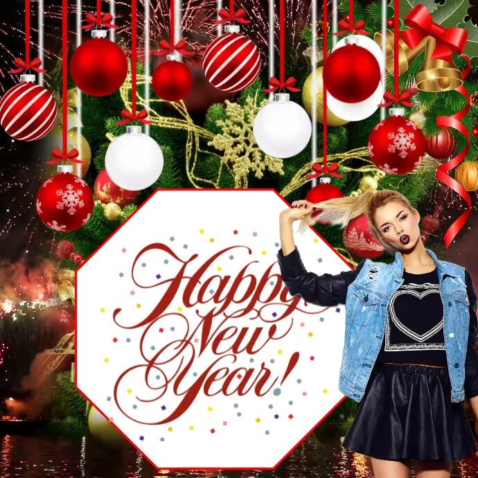 new year wishes graphic design Template | PosterMyWall