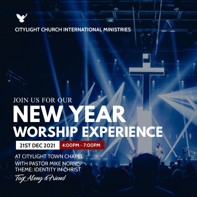 new year worship experience Template | PosterMyWall
