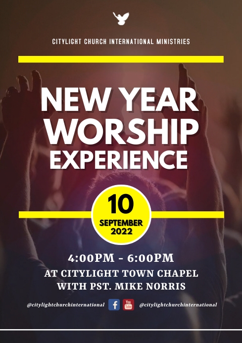 new year worship experience flyer template | PosterMyWall