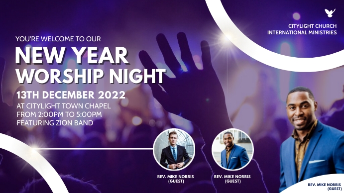 new year worship night flyer template | PosterMyWall