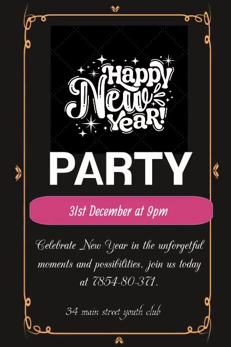 New Year Youth Club Invite Template | PosterMyWall
