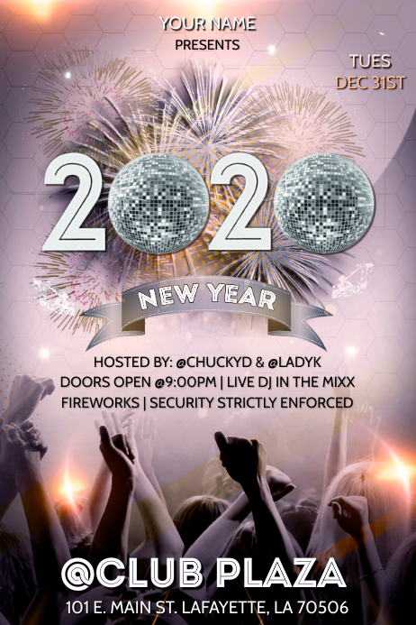 NEW YEARS 2020 CLUB FLYER TEMPLATE | PosterMyWall