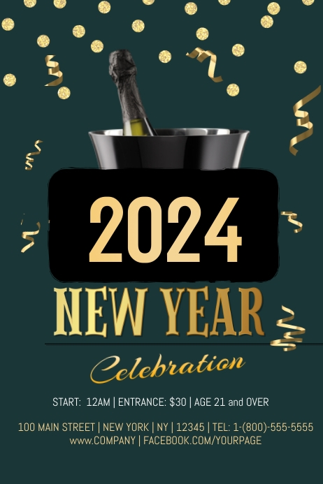New Years Celebration Template | PosterMyWall