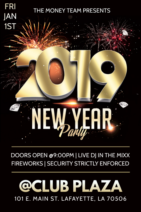 NEW YEARS CLUB FLYER Template | PosterMyWall