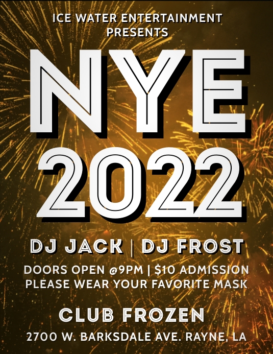 Copy of NEW YEARS EVE 2021 CLUB FLYER TEMPLATE | PosterMyWall