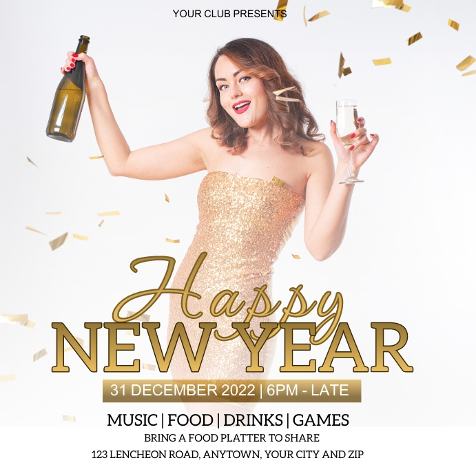 new years eve PARTY EVENT Design Template | PosterMyWall
