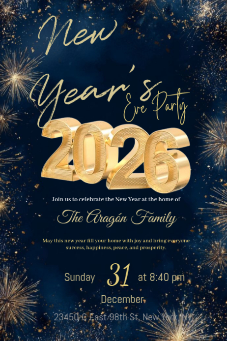 New years Eve party temple flayer editablet celebration desing holiday ...