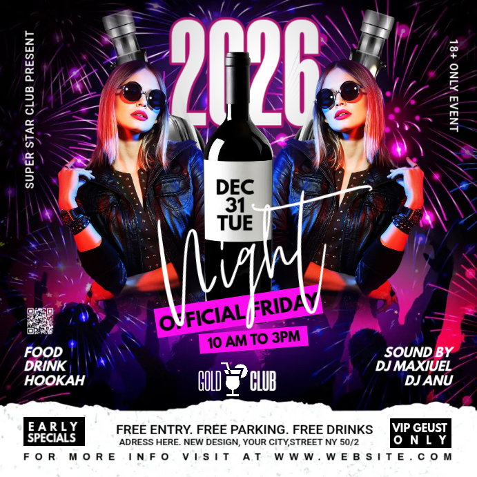 สำเนา new years eve templates | PosterMyWall