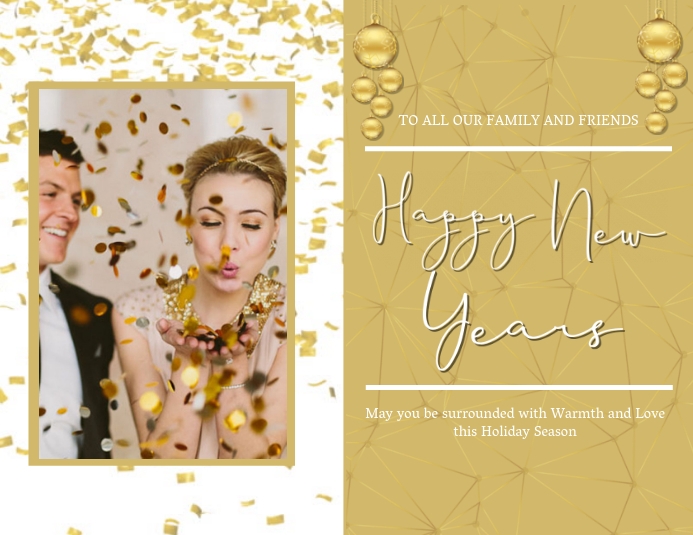 Copy of New Years Family Card Template | PosterMyWall