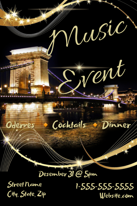 New Years Music Event Template | PosterMyWall