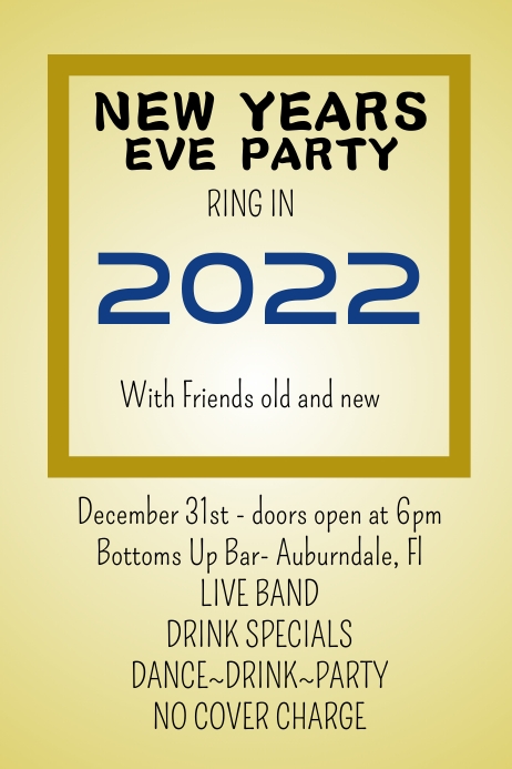 NEW YEARS POSTER TEMPLATE | PosterMyWall