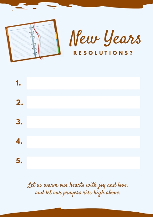 New Years Resolution Templater | PosterMyWall