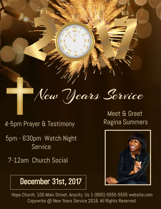 New Years Service Template | PosterMyWall