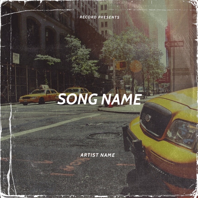 New York Street album cover design template | PosterMyWall