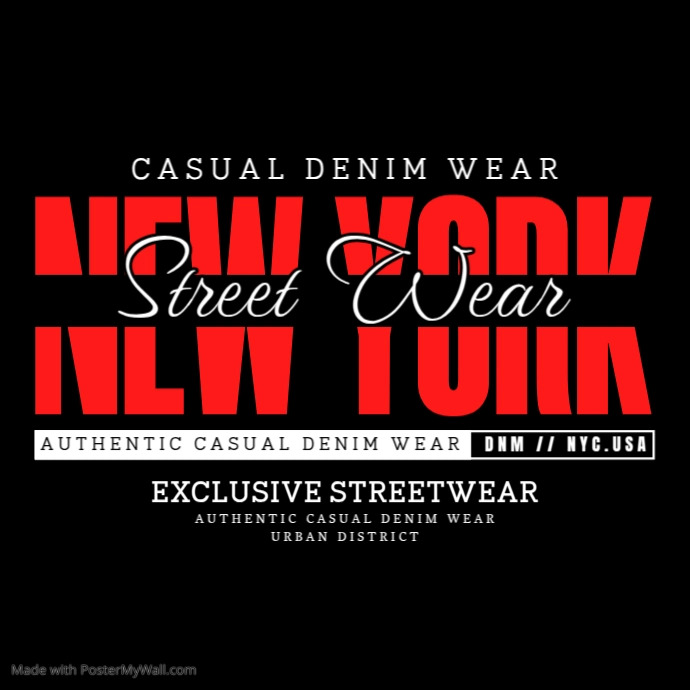 New York Street Wear Logo Template | PosterMyWall