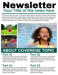 Blue editable news paper template | PosterMyWall