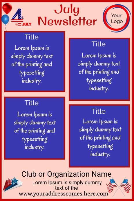 Newsletter, July newsletter Template | PosterMyWall