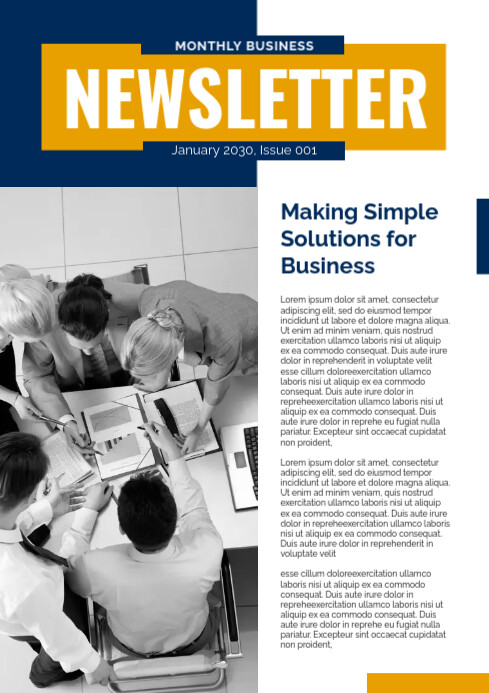 Newsletter Design Template | PosterMyWall