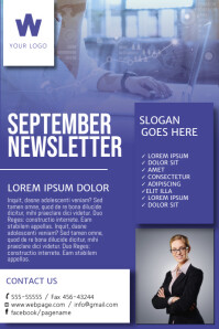 Orange Custom Branded Newsletter Page Template | PosterMyWall