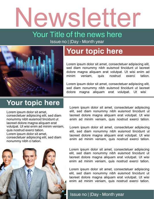 Plantilla de Newsletter Flyer Template | PosterMyWall