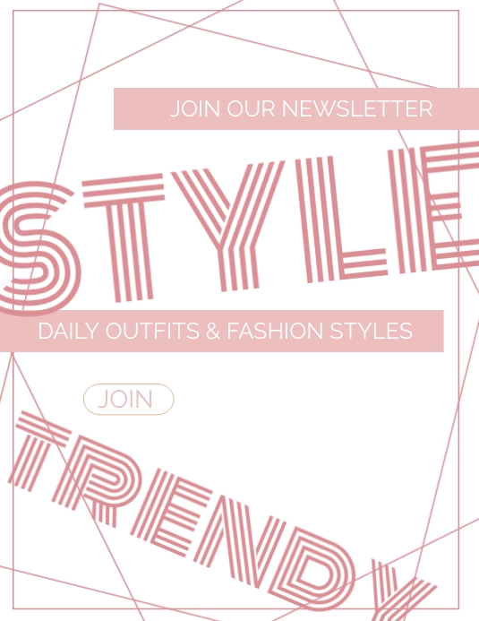 Newsletter Join Fashion Template Flyer | PosterMyWall