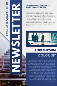 Orange Custom Branded Newsletter Page Template | PosterMyWall