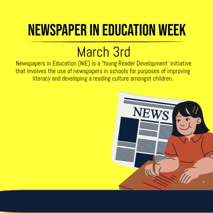 Copy of newspaper in education week | PosterMyWall