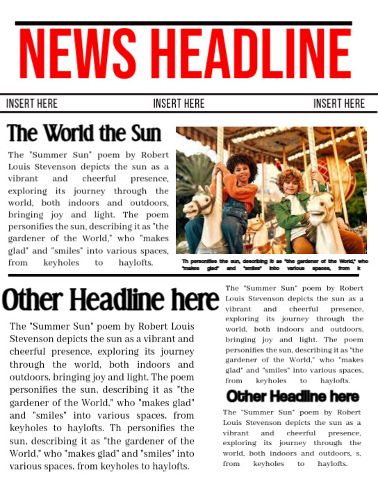 Copy of newspaper template | PosterMyWall