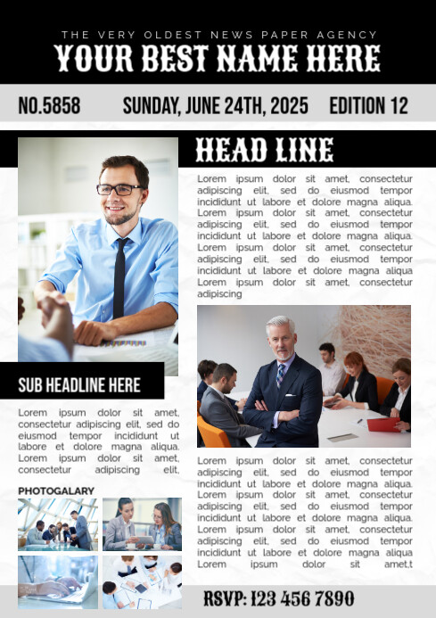 Copy of Newspaper Template | PosterMyWall