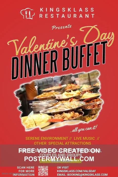 Valentine day buffet Template | PosterMyWall