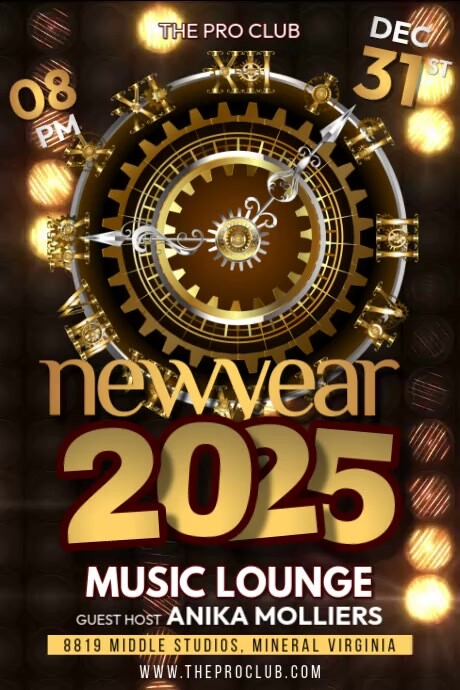 Newyear 2025 Countdown Gold Theme Template | PosterMyWall