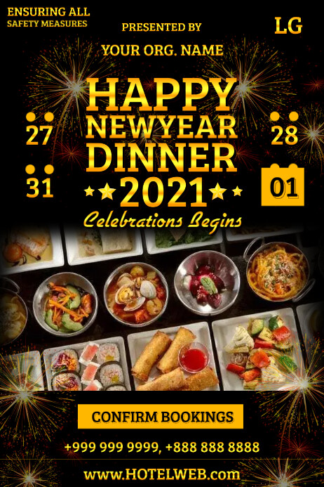 Newyear Dinner 2021 Poster Template | PosterMyWall