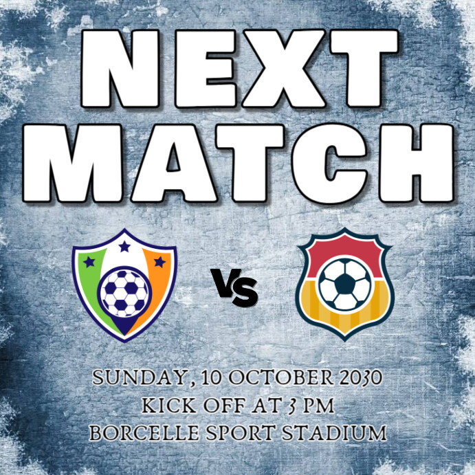 Next Match Template | PosterMyWall