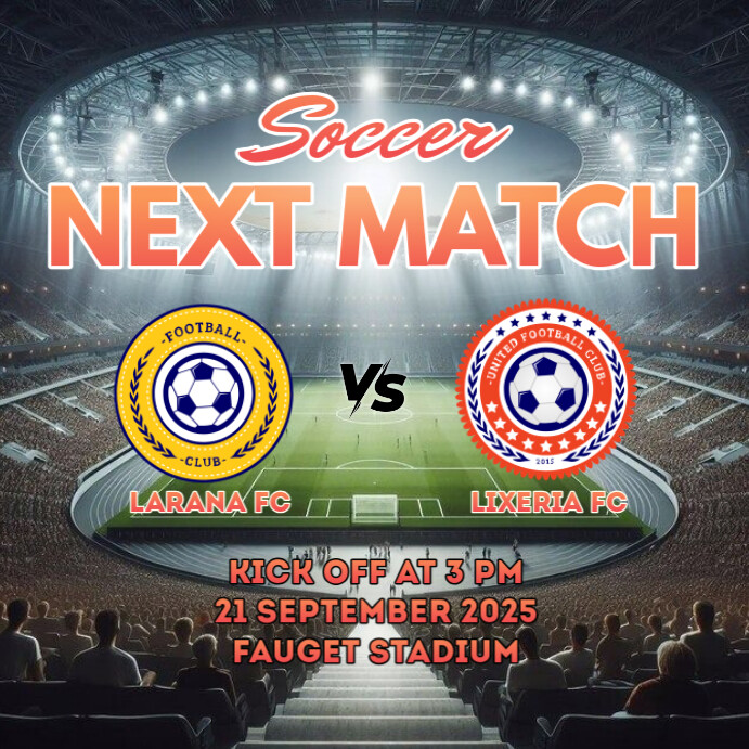 Next Match Template | PosterMyWall