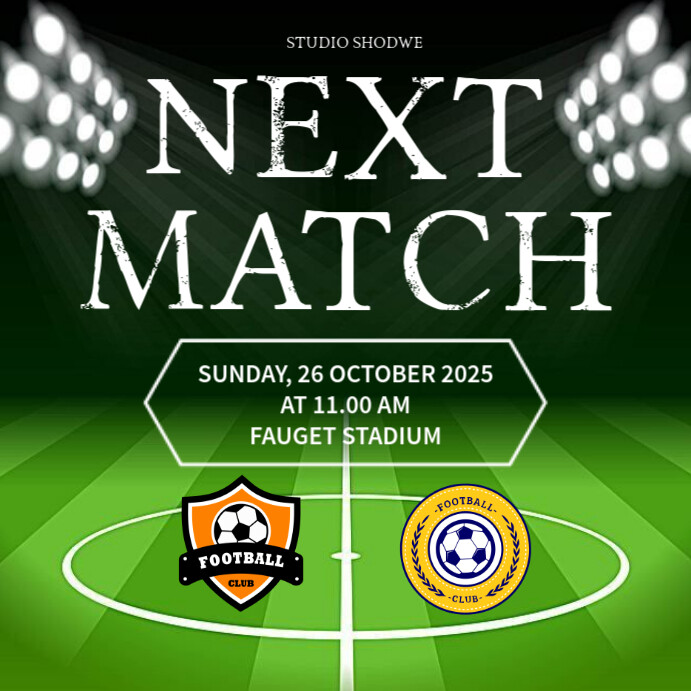 Next Match Template | PosterMyWall