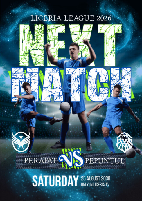 NEXT MATCH FOOTBALL Template | PosterMyWall