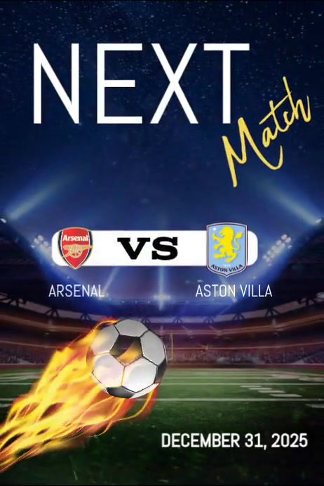 Next Match Football Poster Template | PosterMyWall