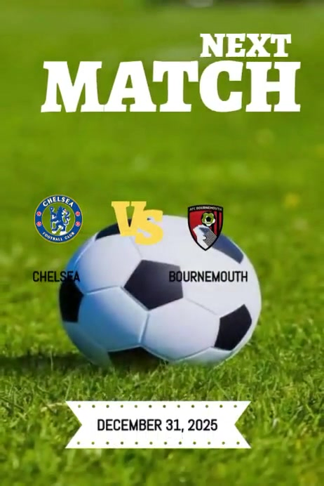 Plantilla de Next Match Football Poster | PosterMyWall