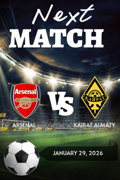 Next Match Football Poster Template | PosterMyWall