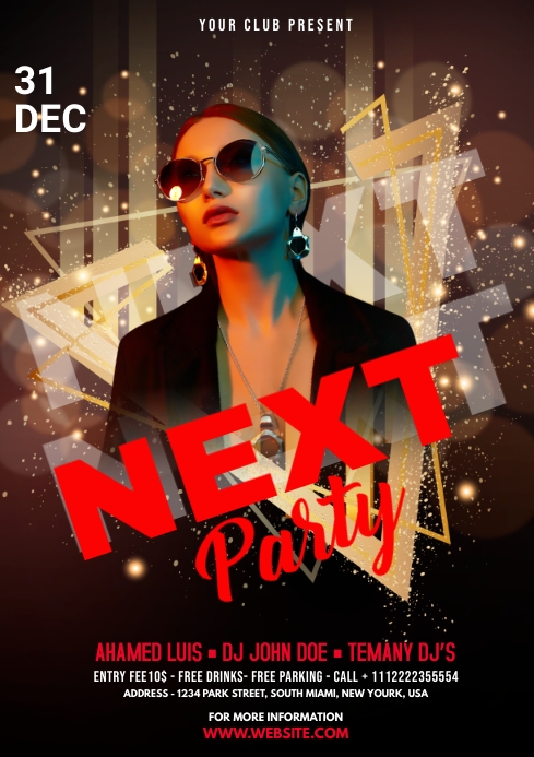 Next party A4 size Template | PosterMyWall