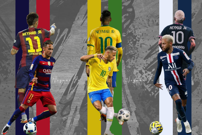 Neymar Jr the Club football brazil barcalona PSG Template | PosterMyWall