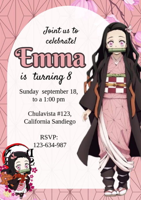 nezuko invitation Template | PosterMyWall