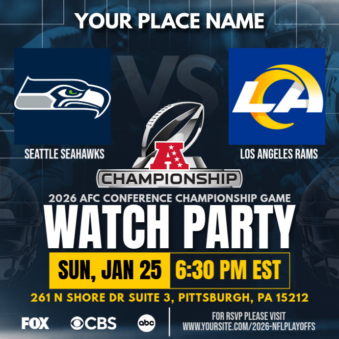 NFC Championship Game 2026: Seahawks vs Rams Watch Party Instagram Post ...
